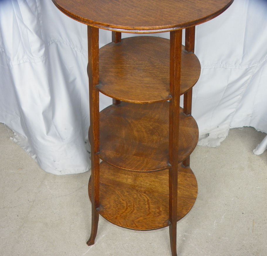 Bargain John's Antiques | Antique Oak Parlor Small Table - Unique four ...