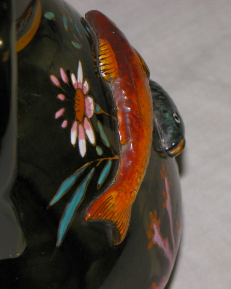 Bargain John's Antiques | Moser Glass Pitcher with Enameled and Applied ...