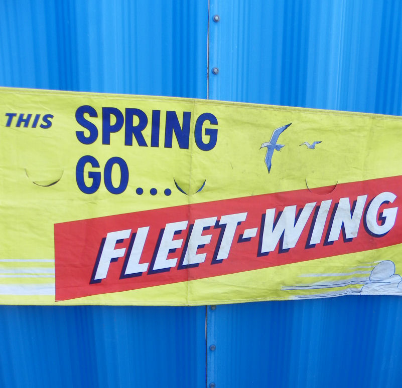 Bargain John's Antiques | Fleet Wing Gasoline Advertising Canvas Sign ... Bargain John's Antiques | Fleet Wing Gasoline Advertising Canvas Sign ...
