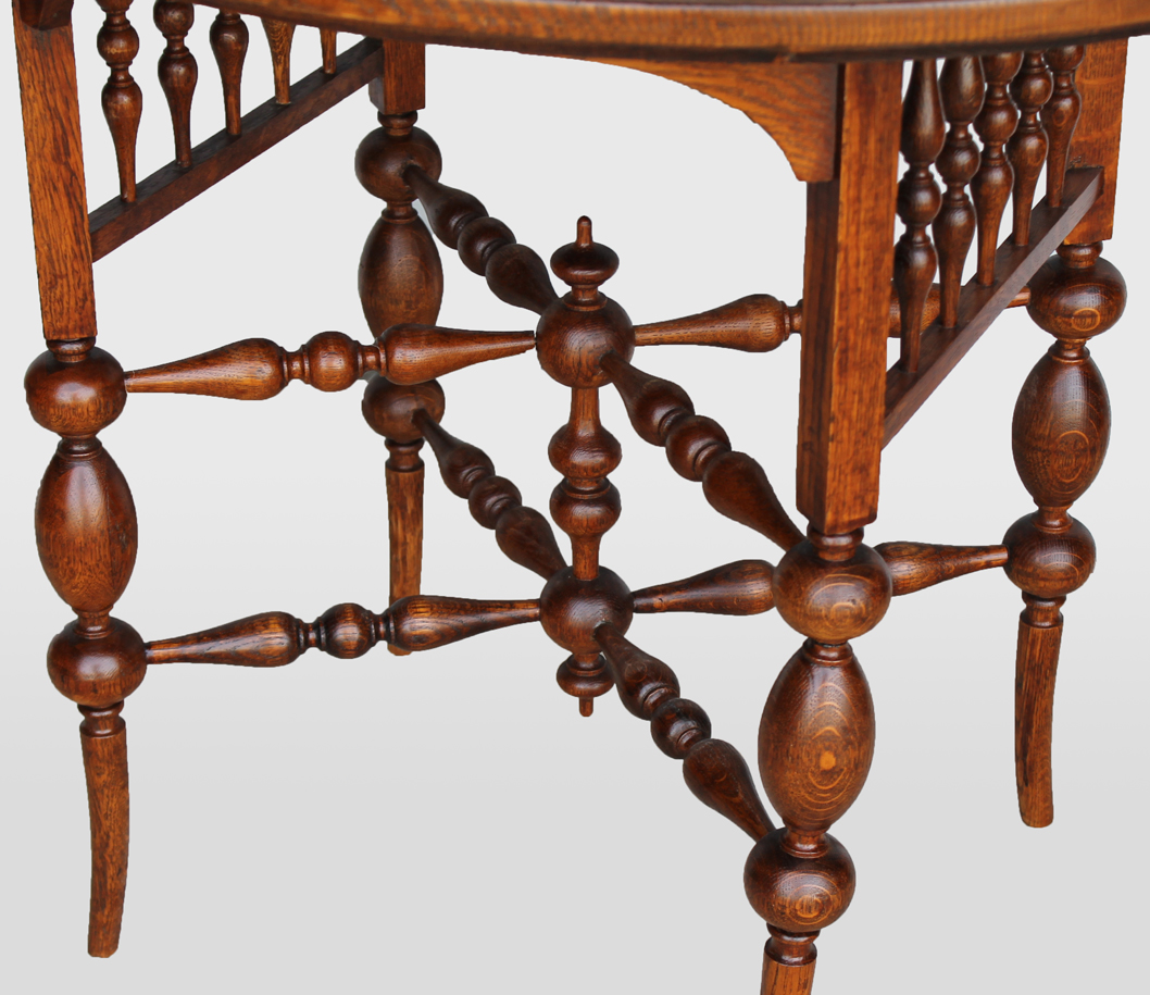 Bargain John's Antiques | Antique Oak Lamp Table oval shaped - Bargain ...
