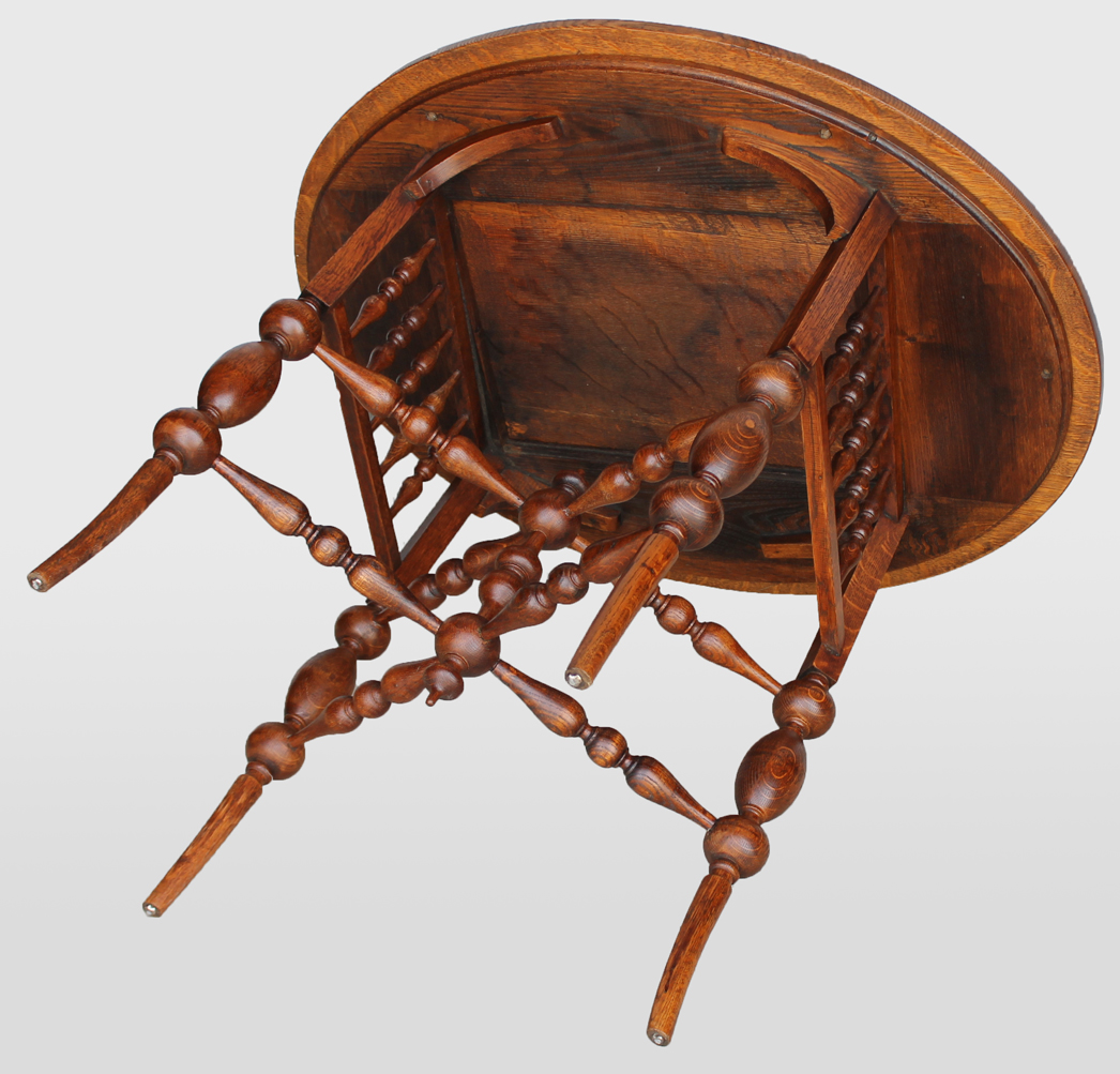 Bargain John's Antiques | Antique Oak Lamp Table oval shaped - Bargain ...
