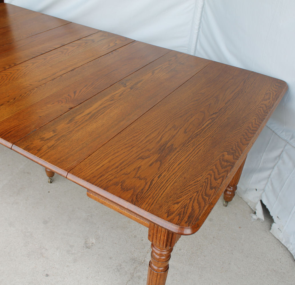 Bargain John's Antiques | Antique Oak Breakfast Table - 4 leaves ...