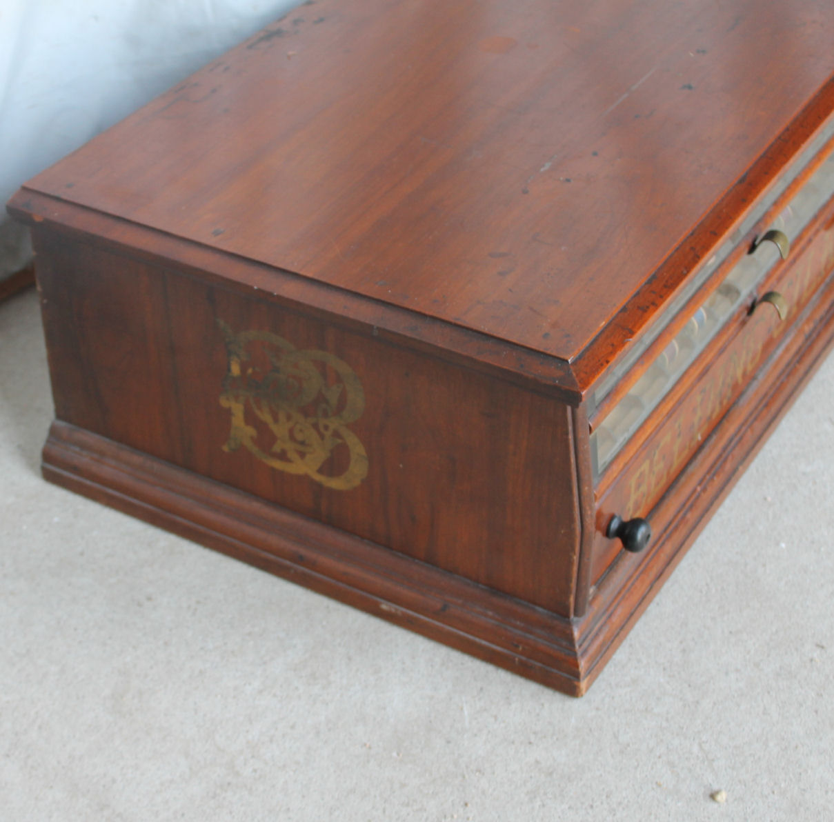 Bargain John's Antiques | Walnut Belding Silk Spool Cabinet - Bargain ...