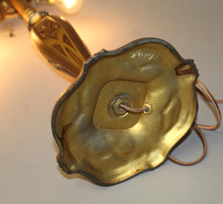 Bargain John's Antiques | Antique Arts and Crafts Reverse Painted Lamp ...