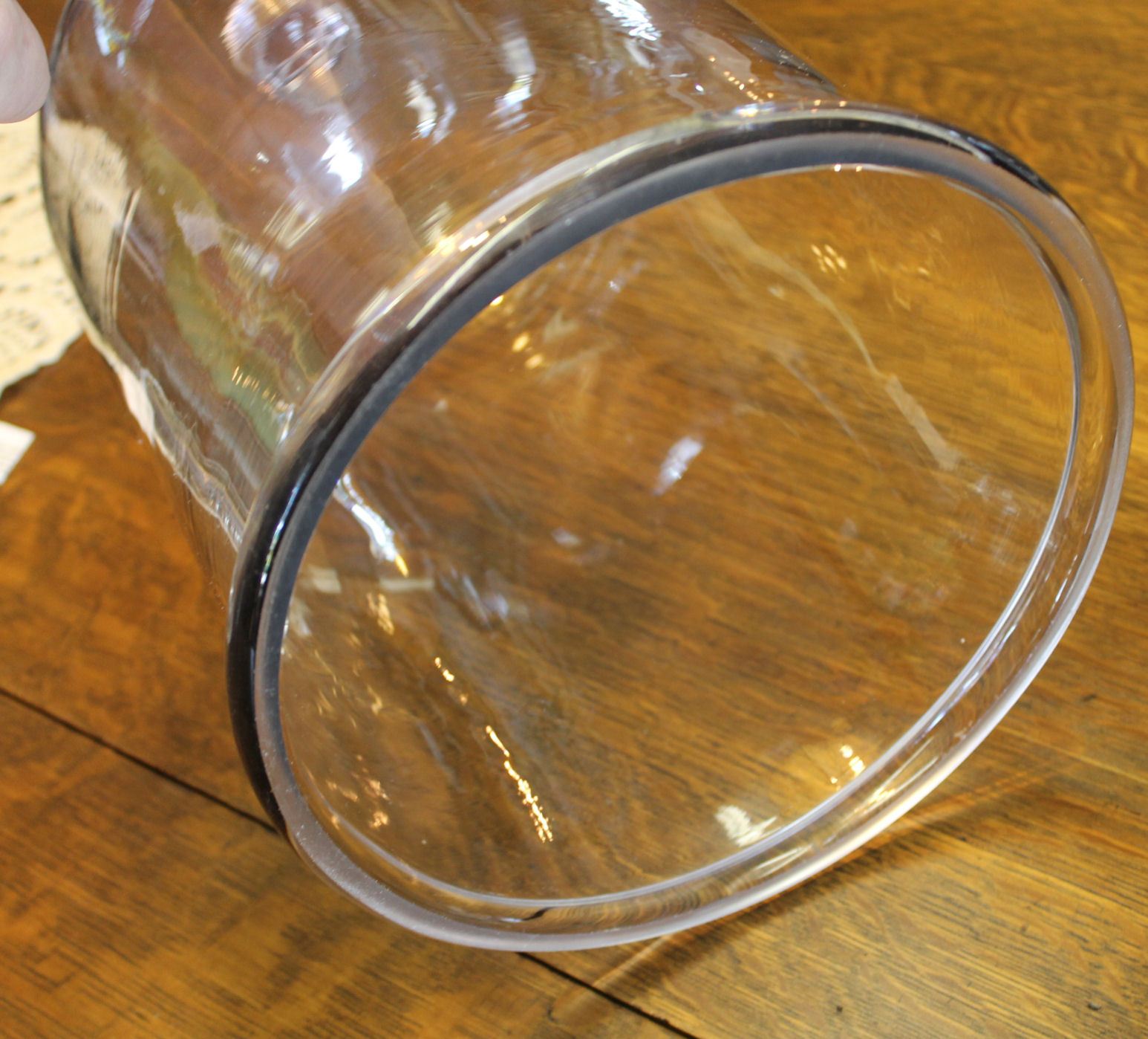Bargain John's Antiques | Heavy Glass Dome Bell Shaped Jar Show Case ...