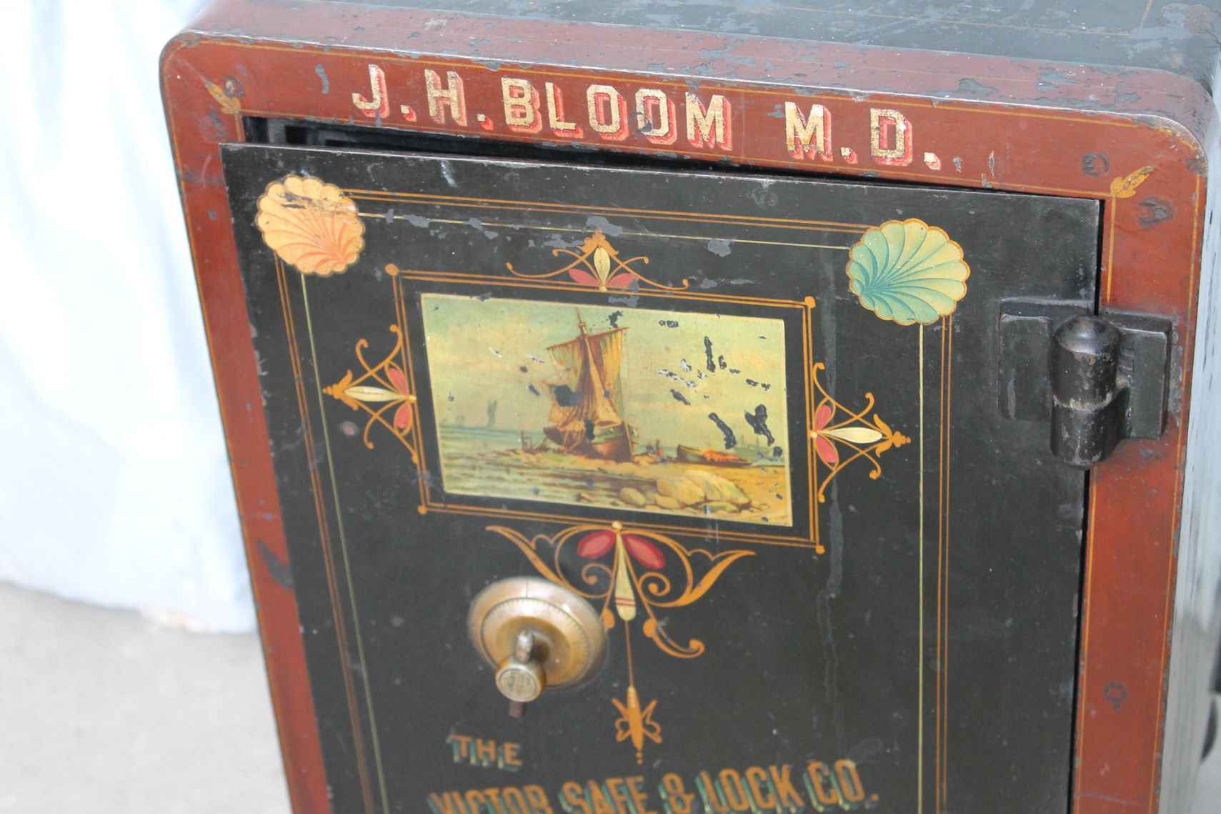 Bargain John's Antiques | Antique Victor Iron Safe & Lock - J.H. Bloom ...