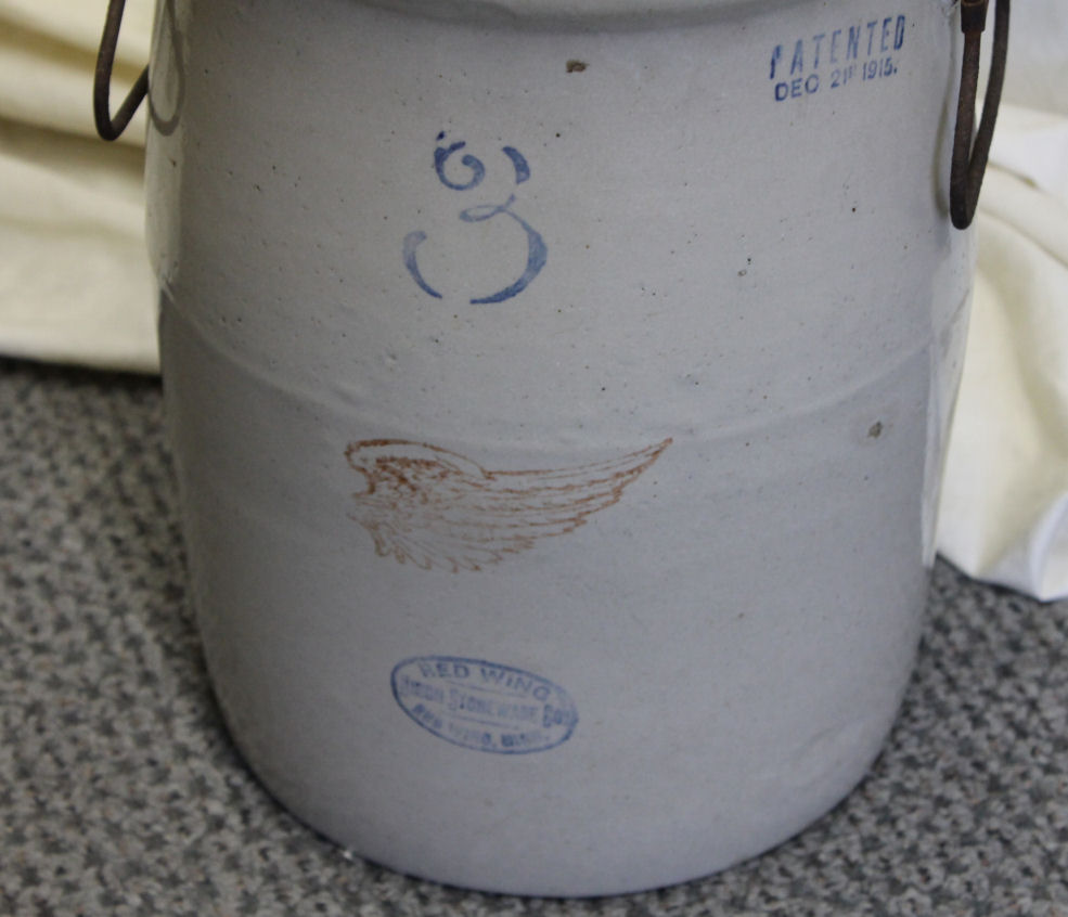 Bargain John's Antiques | Antique Red Wing stoneware 3 gallon crock ...