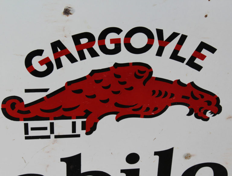 Bargain John's Antiques | Antique Porcelain Mobil Oil Gargoyle ...
