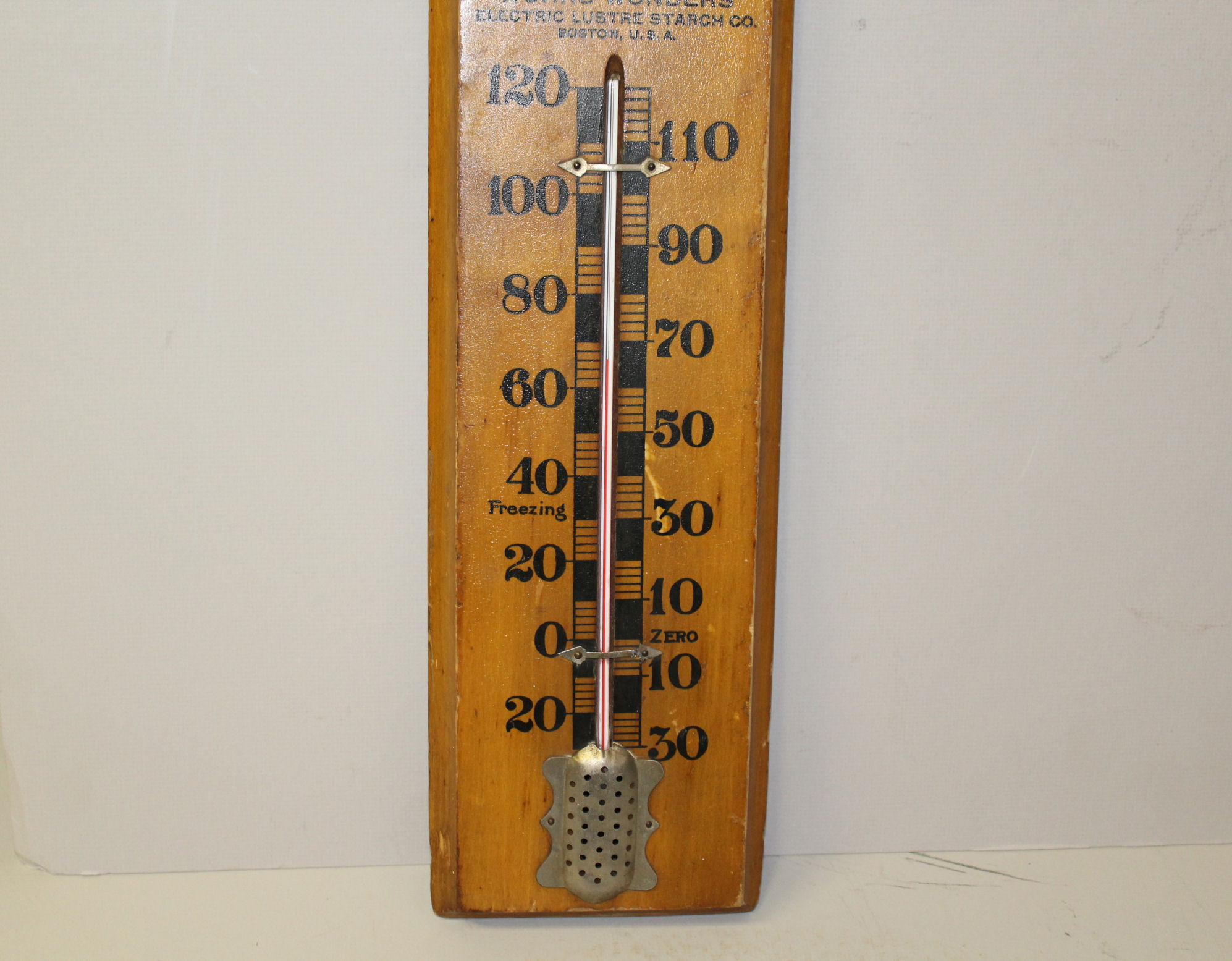 Bargain John's Antiques | Antique Wood Advertising Thermometer ...