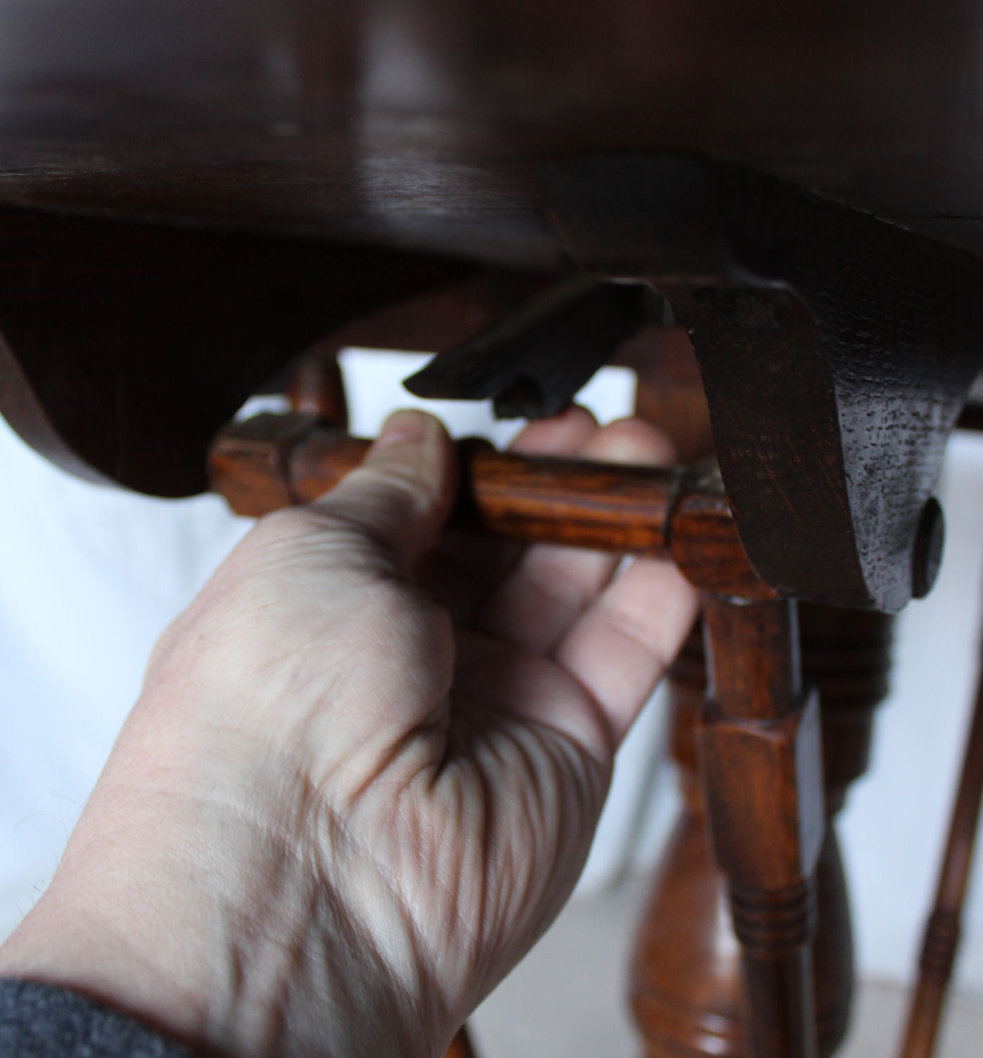 Bargain John's Antiques | Antique Rare Oak Game Table - drop leaf ...