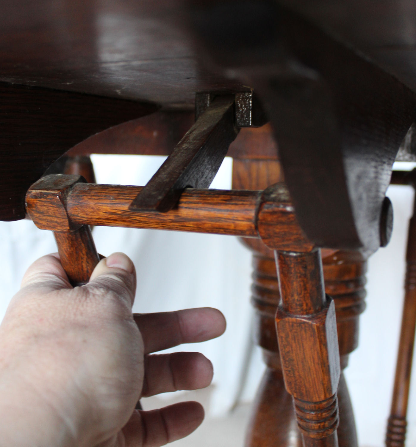 Bargain John's Antiques | Antique Rare Oak Game Table - drop leaf ...