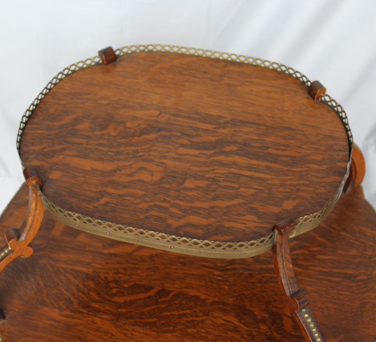 Bargain John's Antiques | Antique Oak Parlor Table - 3 shelves ...