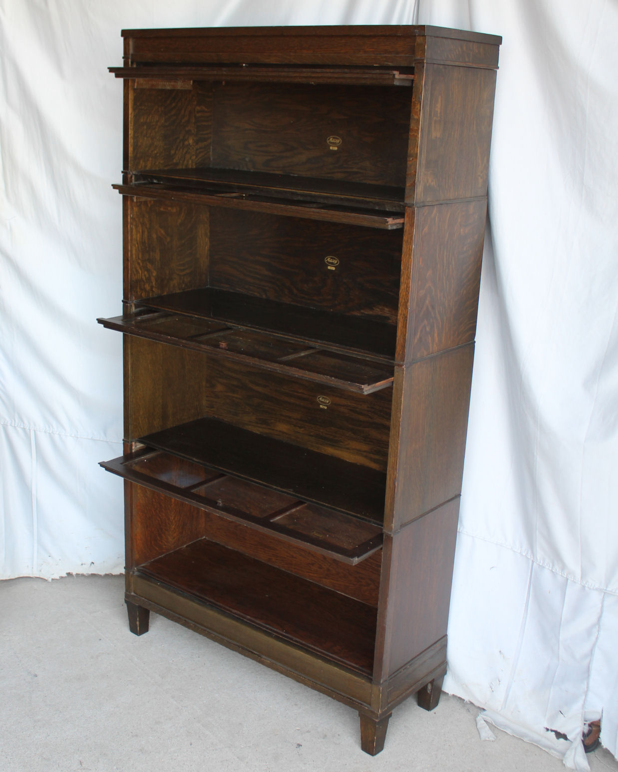 Bargain John's Antiques | Arts and Crafts Mission Oak Bookcase - Macey ...