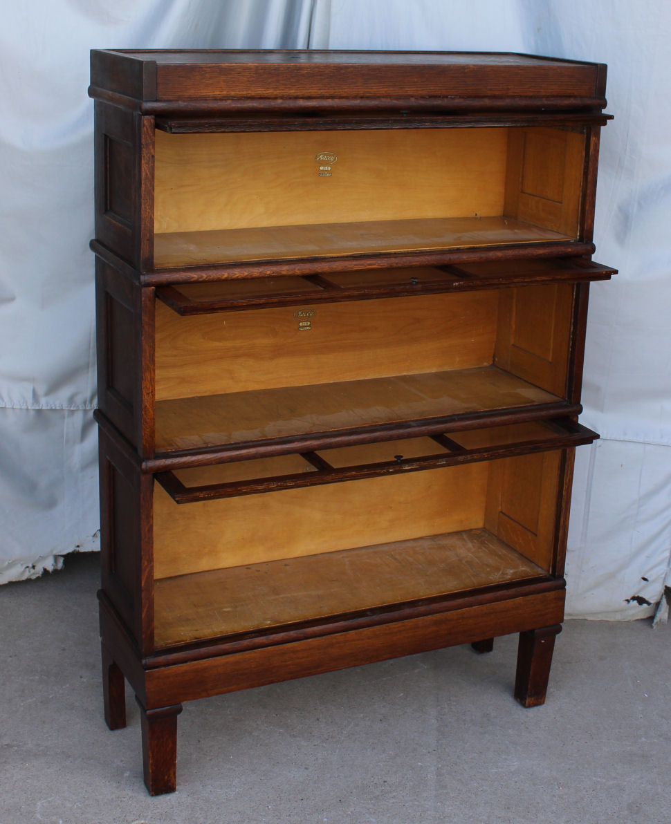 Bargain John's Antiques | Antique Mission Oak Bookcase Stacking unit ...
