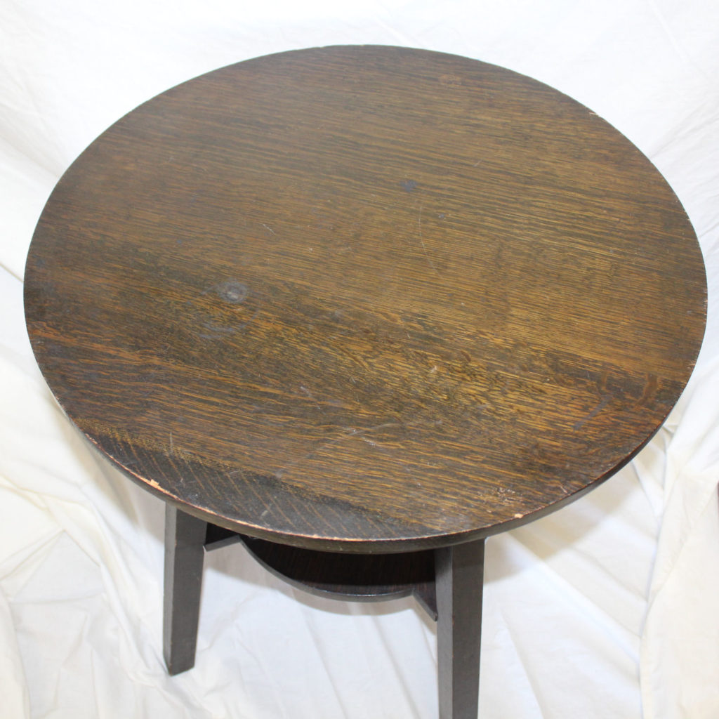Bargain John's Antiques | Antique Mission Oak Round Lamp Table - Arts ...