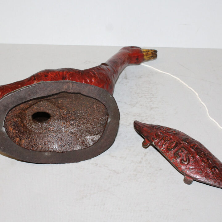 Bargain John's Antiques | Antique Cast Iron Red Goose Shoe Advertising ...
