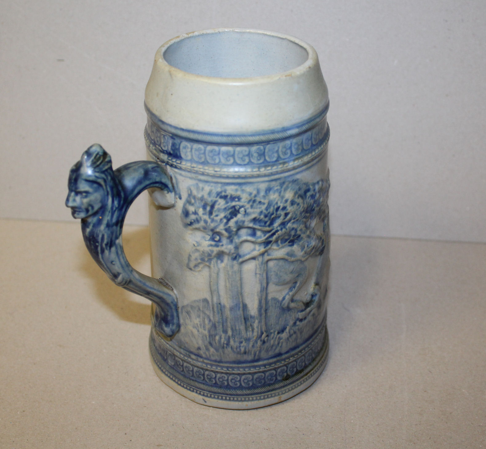 Bargain John's Antiques | Antique Old Sleepy Eye Flemish Pottery Stein ...