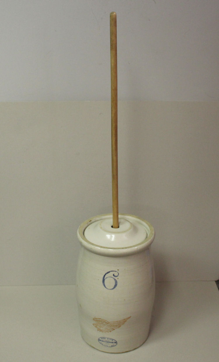 Bargain John's Antiques | Red Wing Stoneware 6 Gallon Butter Churn ...