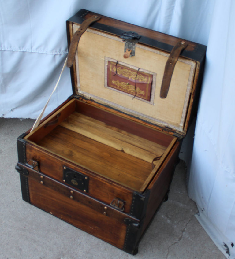 Bargain John's Antiques | Antique 1/2 size Wood Dome top Trunk - 1875 ...