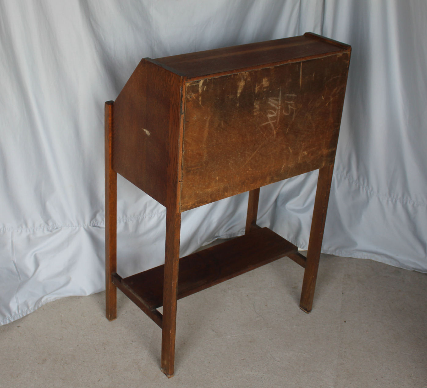 Bargain John's Antiques | Antique Mission Drop Front Desk - Smaller ...