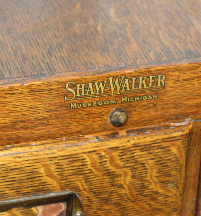 Bargain John's Antiques | Antique Oak File Cabinet - Shaw-Walker Co ...