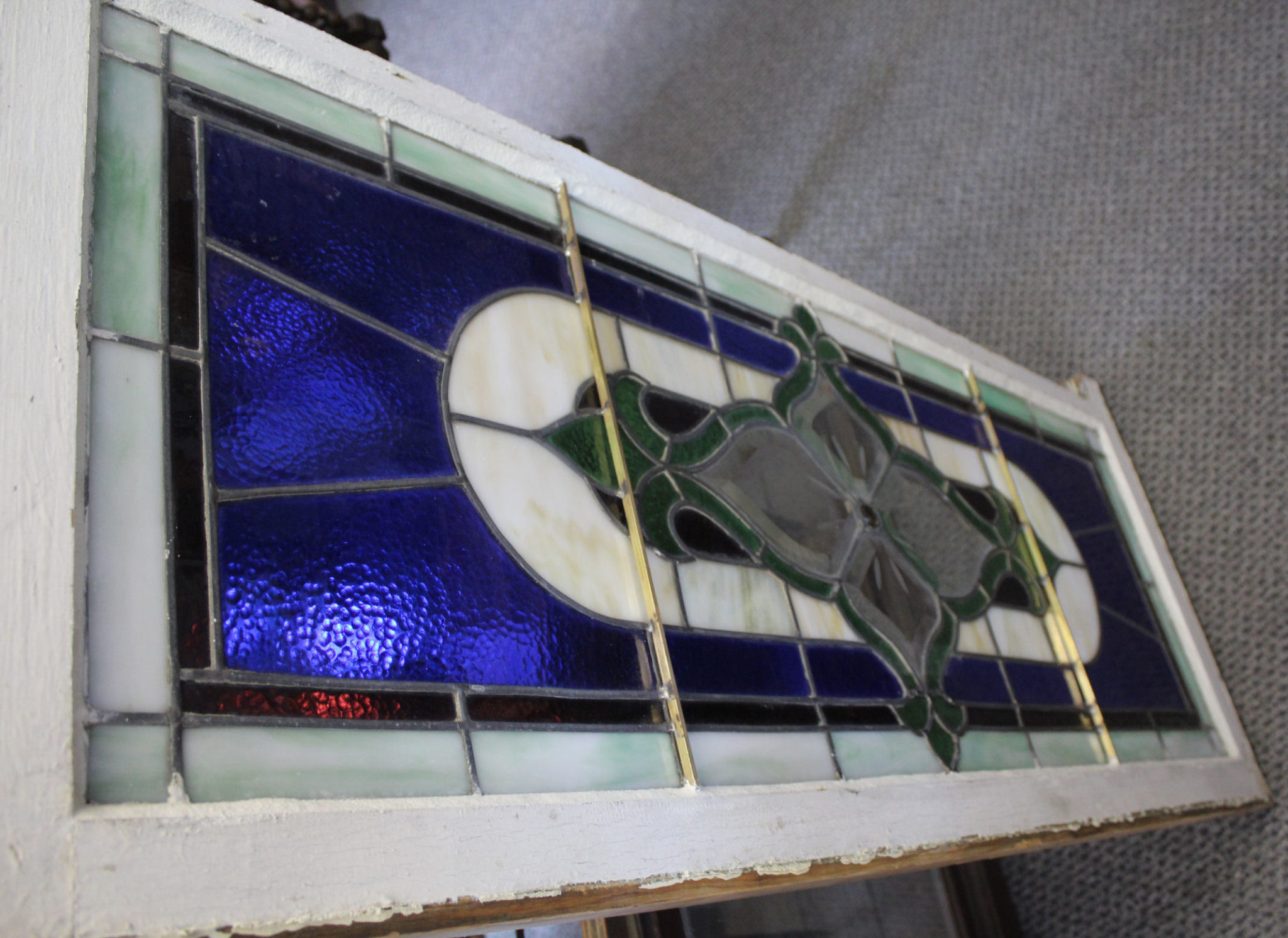 Bargain John's Antiques | Antique Stained Glass Window - Colorful ...