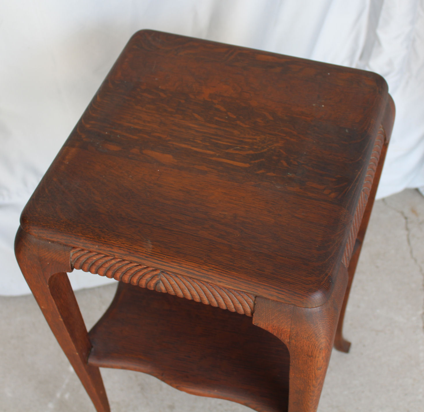 Bargain John's Antiques | Antique Oak Lamp Table Stand - original ...