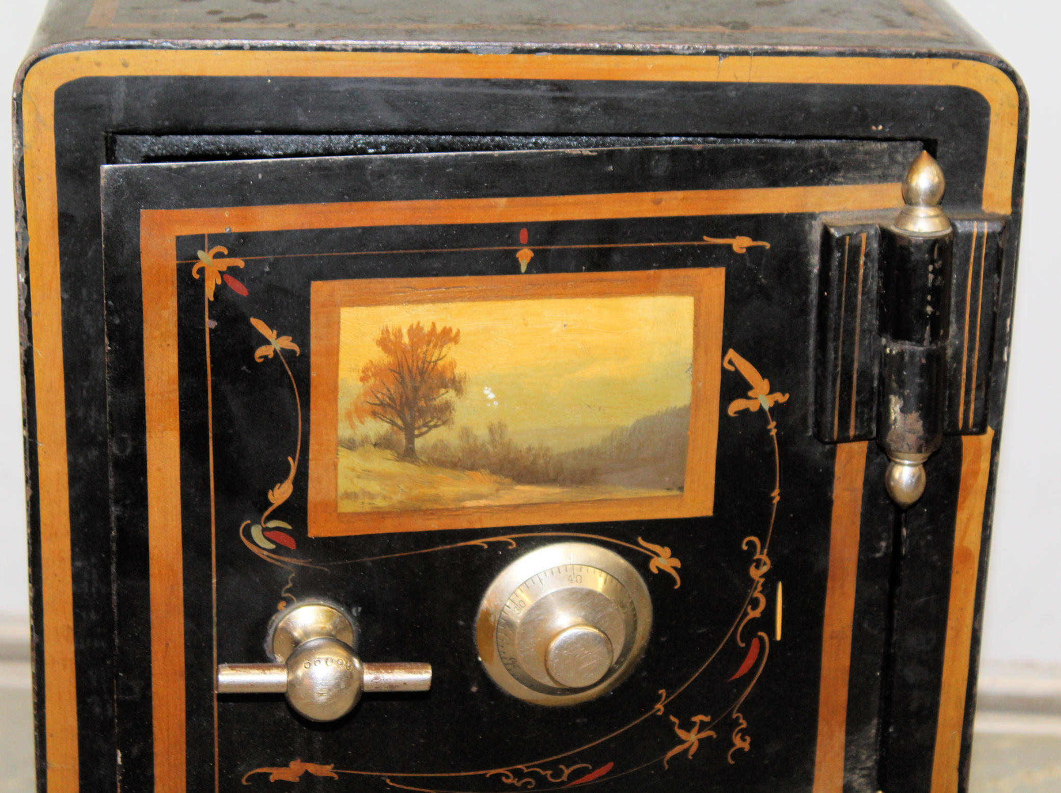 Bargain John's Antiques | Antique Iron Safe with Working Combination ...