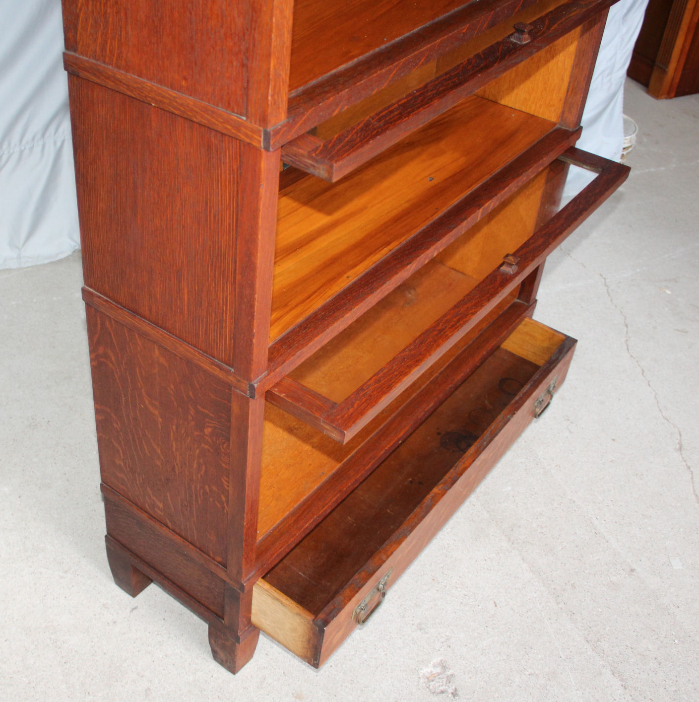 Bargain John's Antiques | Antique Mission Oak Barrister Bookcase ...