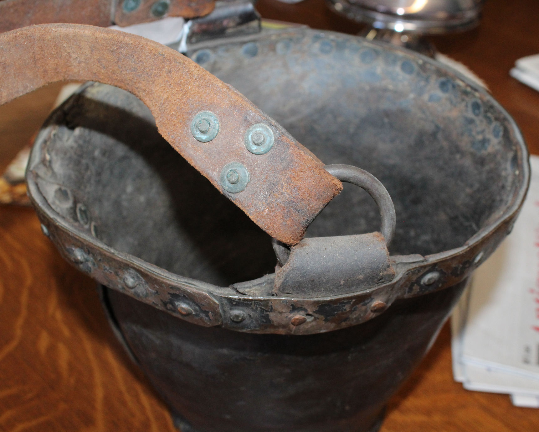 Bargain John's Antiques | 19th Century Antique Leather Fire Bucket ...
