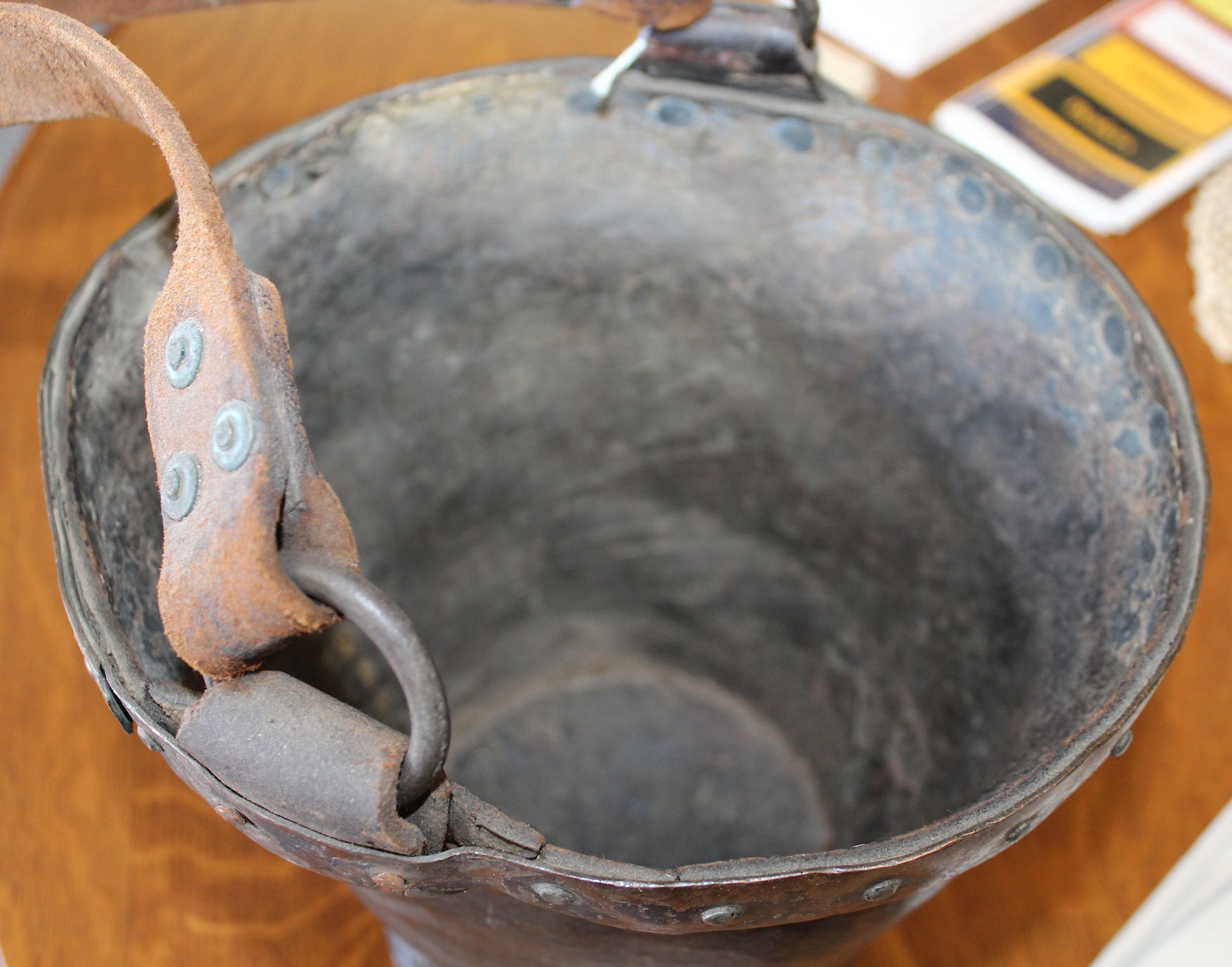 Bargain John's Antiques | 19th Century Antique Leather Fire Bucket ...