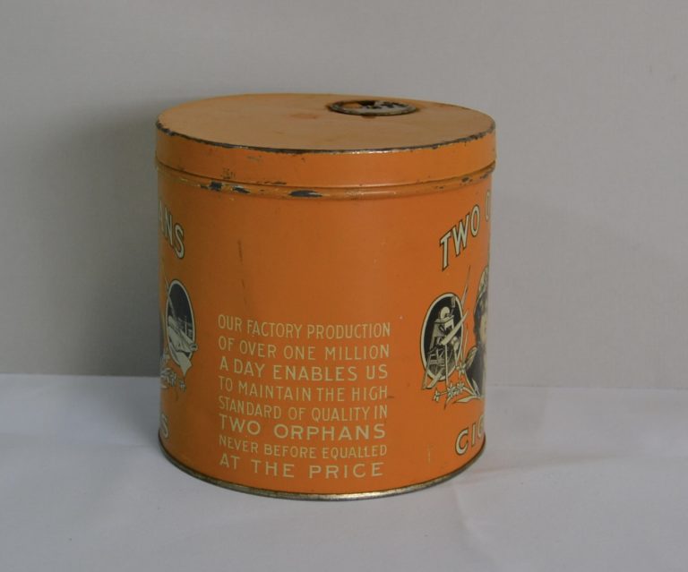 Bargain John's Antiques | Two Orphans Cigars Tobacco advertising Tin ...