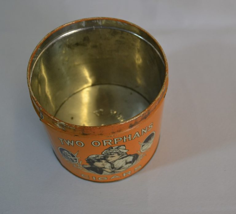 Bargain John's Antiques | Two Orphans Cigars Tobacco advertising Tin ...
