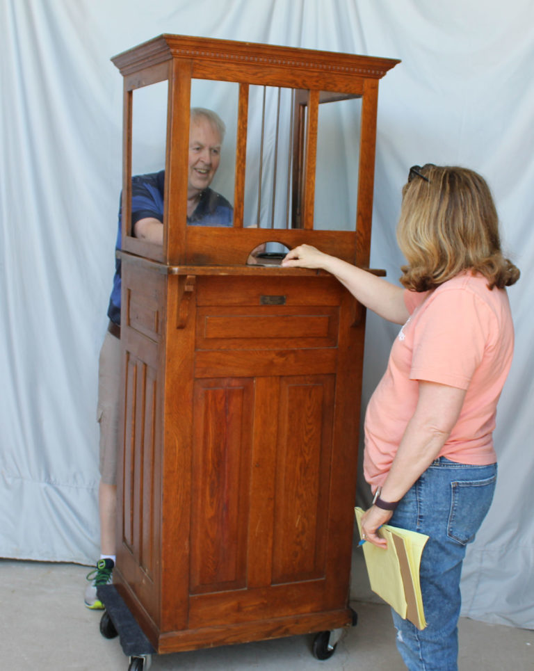Bargain John's Antiques | Antique Oak Ticket Booth - Bargain John's ...