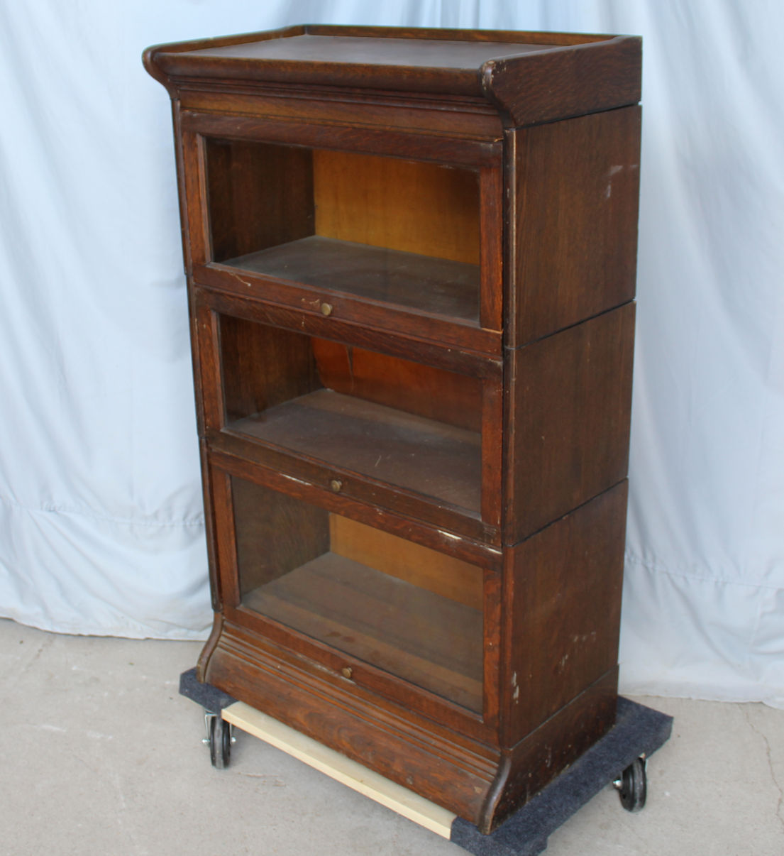 Bargain John's Antiques | Antique Oak 3/4 size Bookcase - original ...