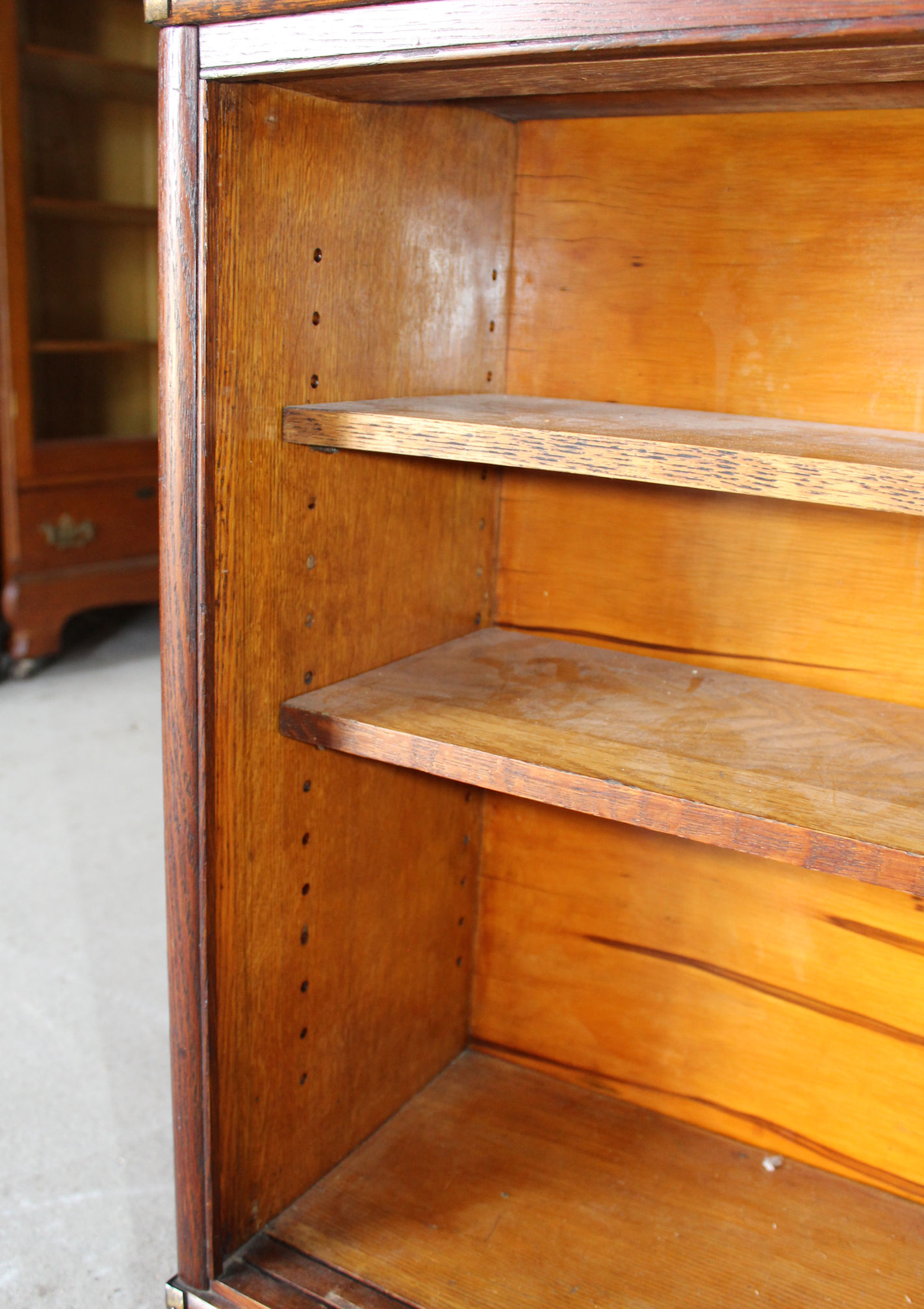 Bargain John's Antiques | Antique Oak Barrister Bookcase - with unusual ...