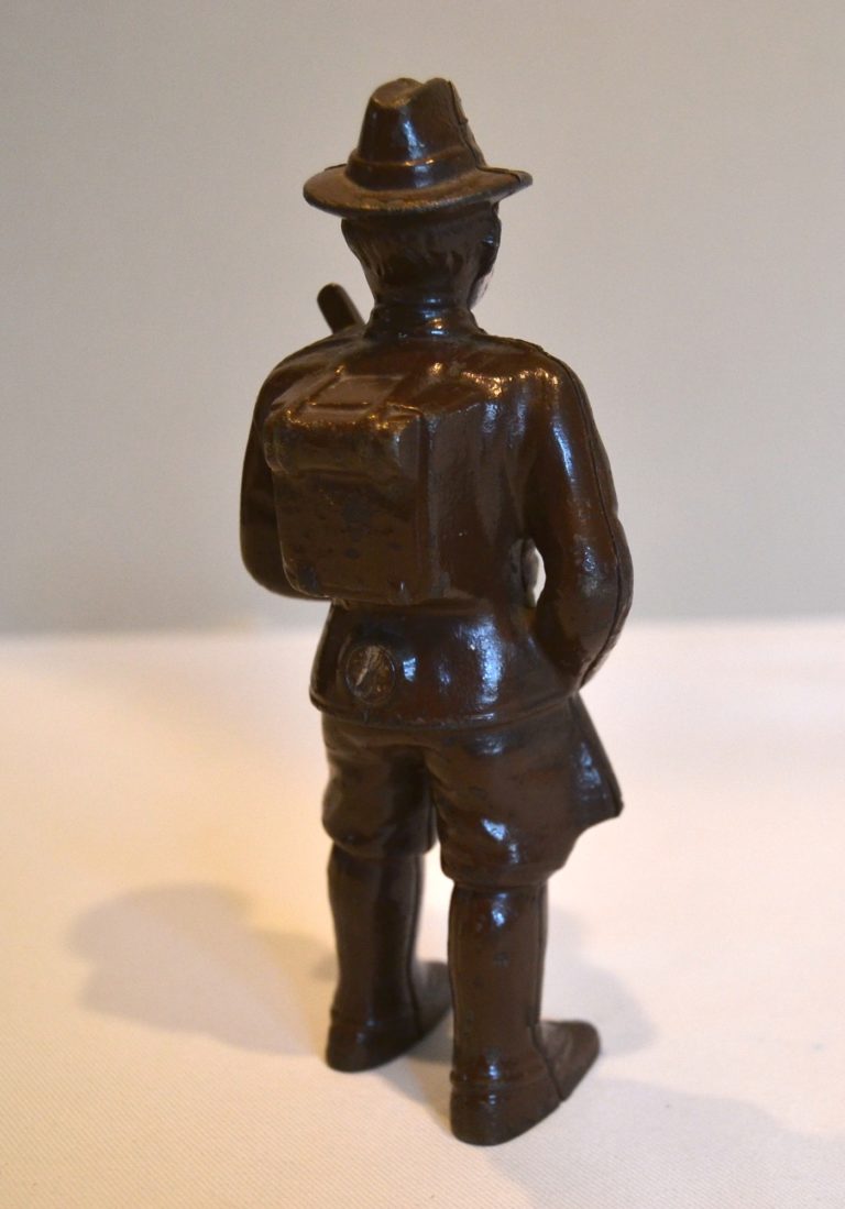 Bargain John's Antiques | Soldier Minuteman Coin Cast Iron Bank ...