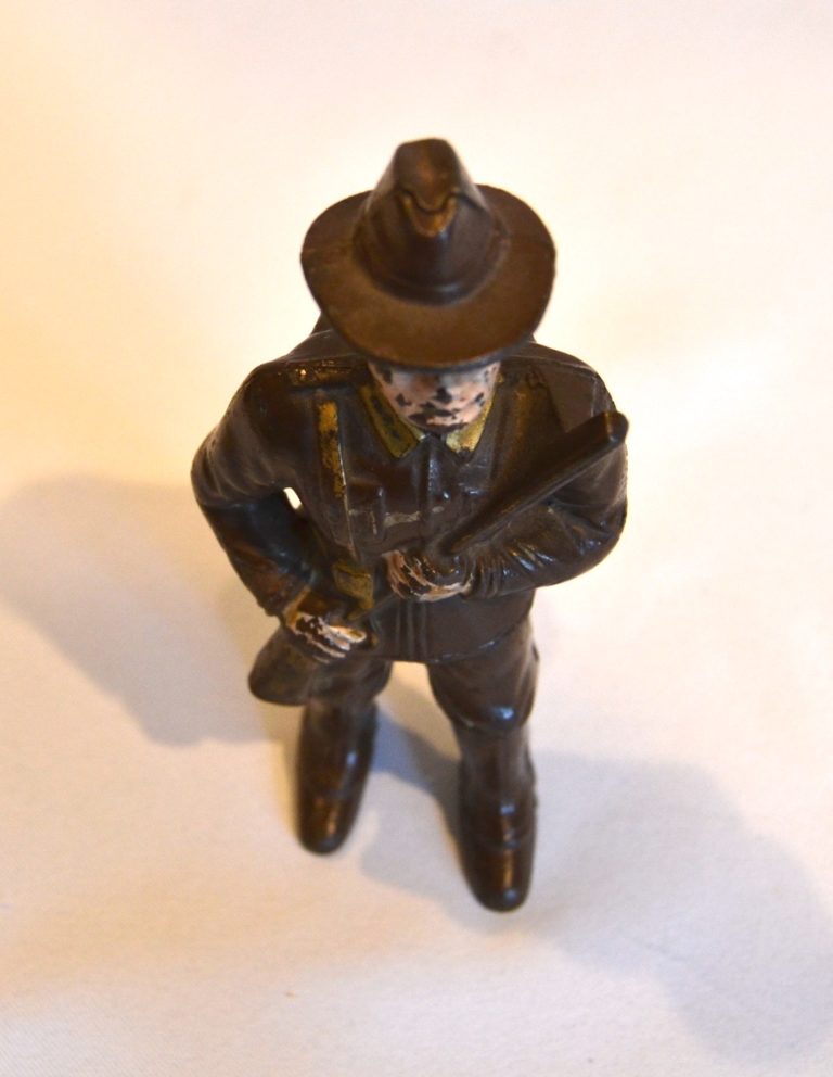 Bargain John's Antiques | Soldier Minuteman Coin Cast Iron Bank ...