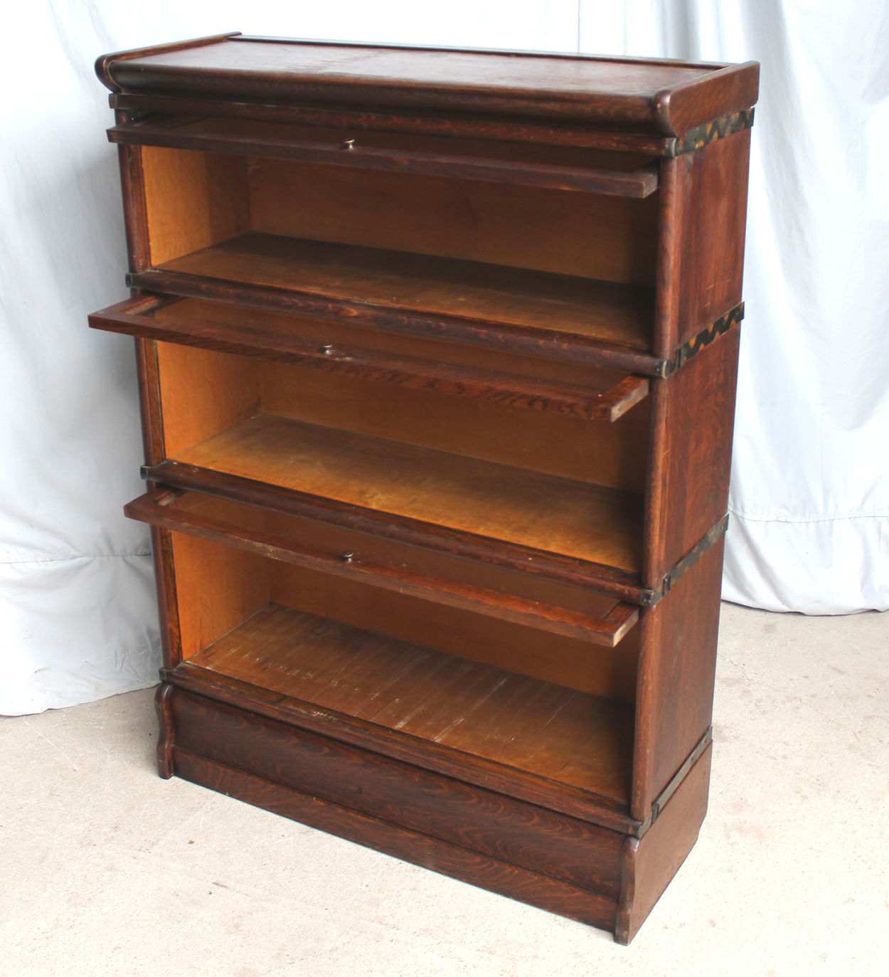Bargain John's Antiques | Antique Oak Barrister Bookcase - original ...