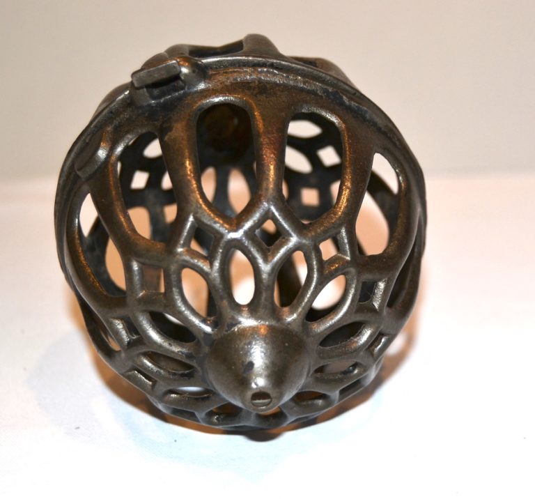 Bargain John's Antiques | Cast Iron String Holder Ball Cage - Bargain ...