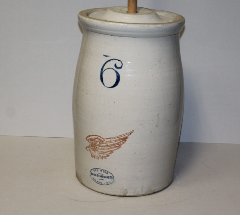 Bargain John's Antiques | Antique Red Wing Stoneware 6 Gallon Butter ...