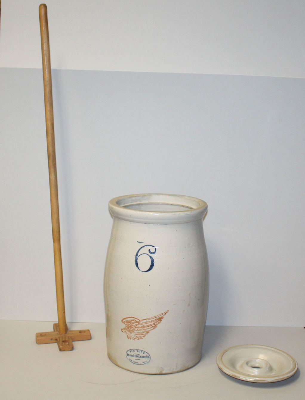 Bargain John's Antiques | Antique Red Wing Stoneware 6 Gallon Butter ...