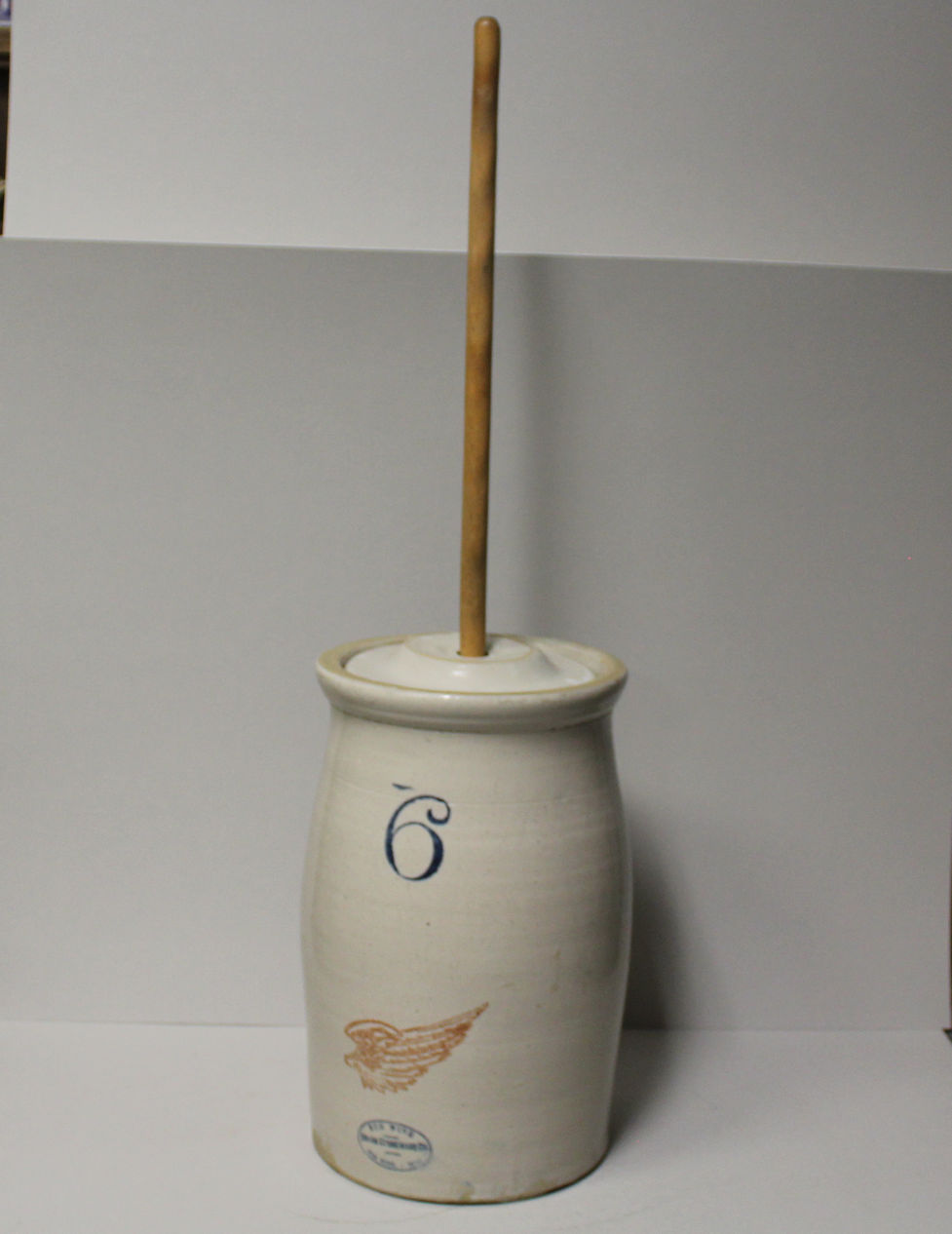 Bargain John's Antiques | Antique Red Wing Stoneware 6 Gallon Butter ...