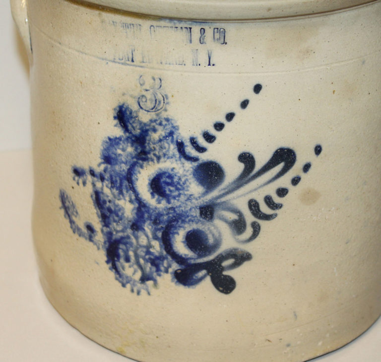 Bargain John's Antiques | Antique 3 Gallon Salt Glaze Stoneware Crock ...