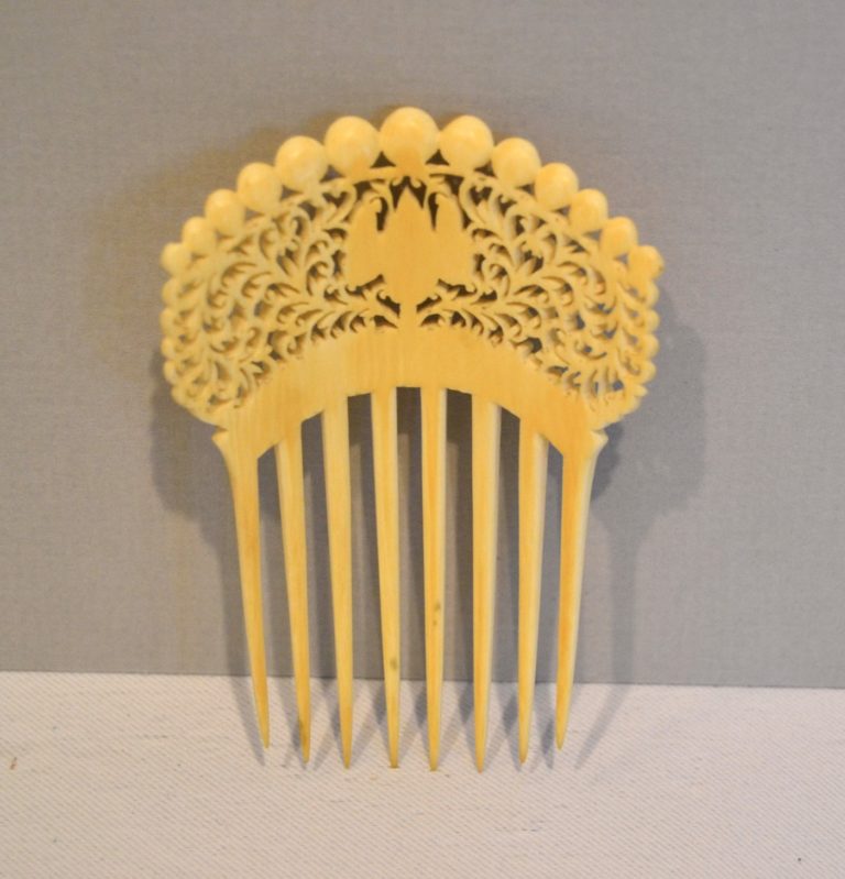 Bargain John's Antiques | Victorian Antique Hair Comb Ivory Type ...