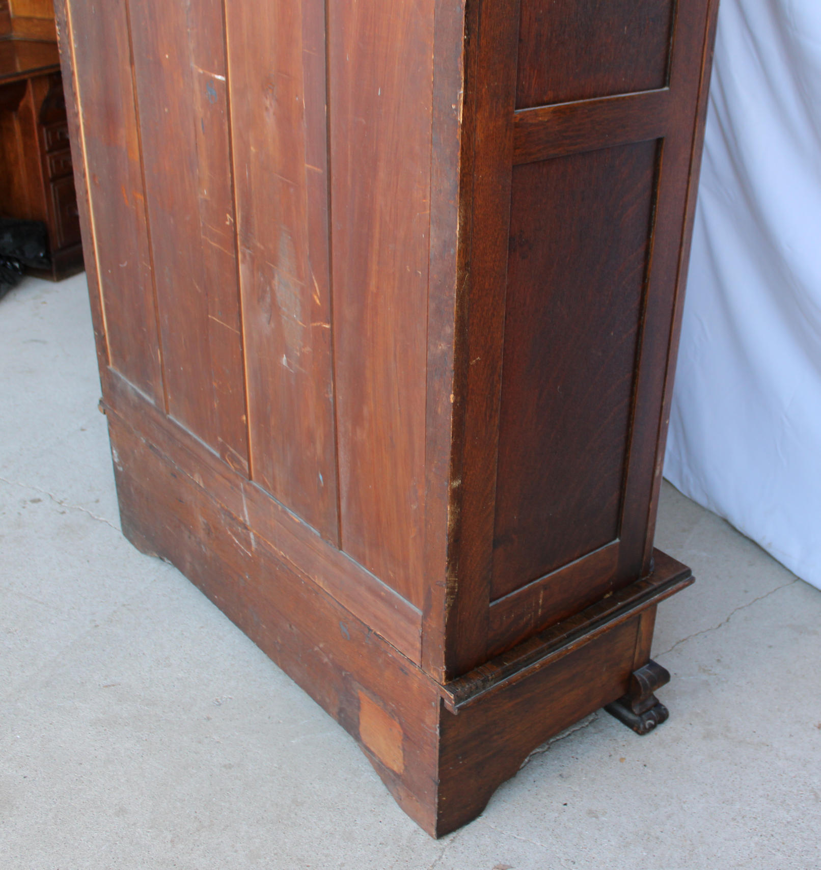 Bargain John's Antiques | Antique Quarter Sawn Oak Chifferobe ...