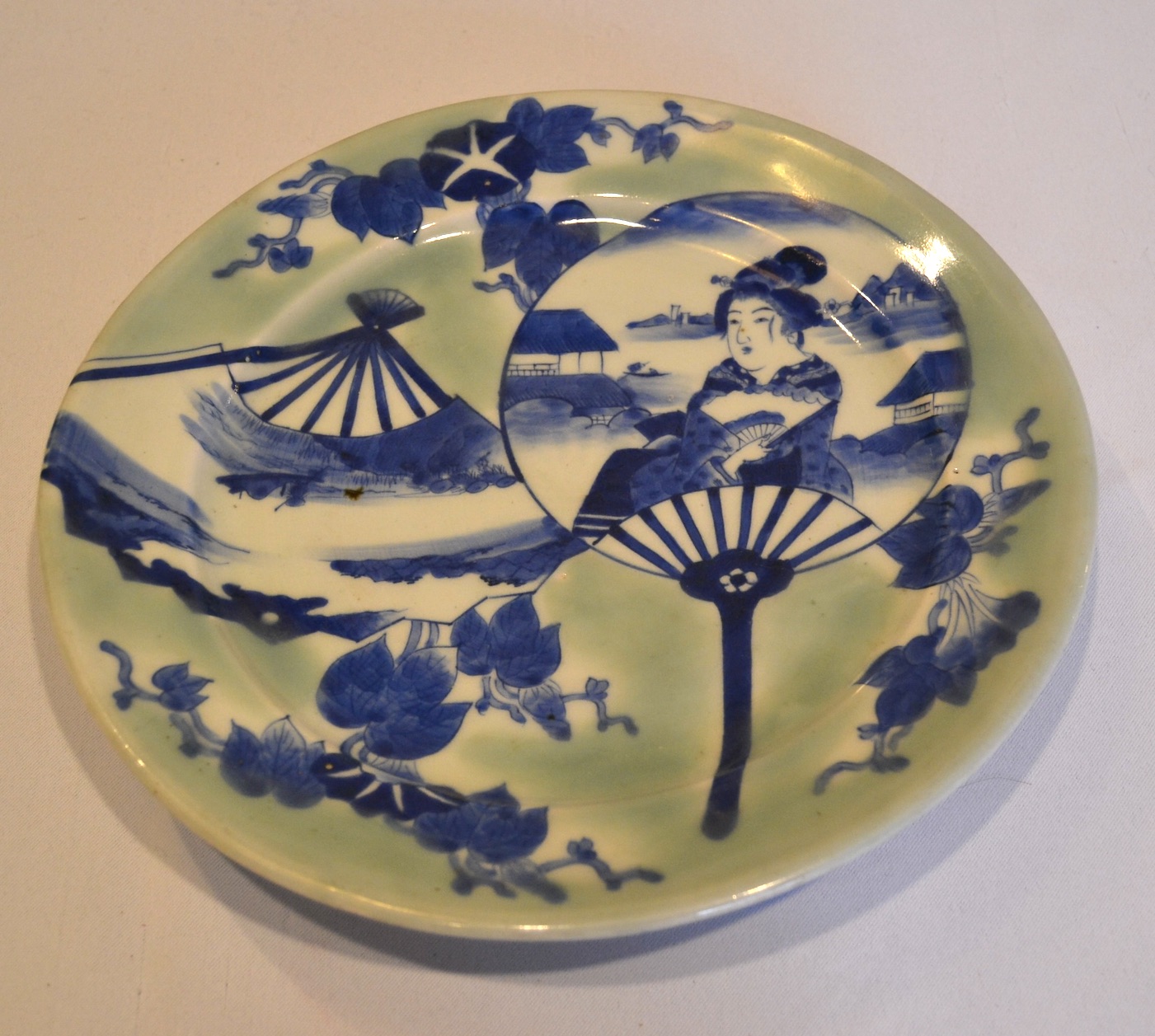 Bargain John's Antiques | Celadon Nabeshima Porcelain Plate Imari Blue ...