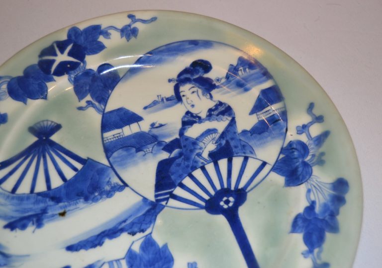 Bargain John's Antiques | Celadon Nabeshima Porcelain Plate Imari Blue ...