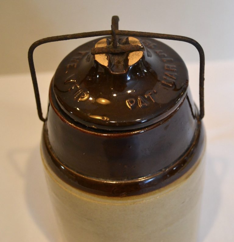 Bargain John's Antiques | Antique Stoneware Weir Canning Jar - Pat.Mar ...
