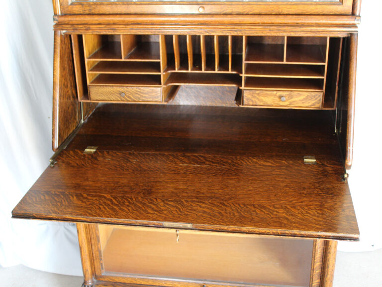Bargain John's Antiques | Antique Oak Macey Combination Drop Front ...